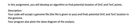 Solved In This Assignment You Will Develop An Algorithm To Chegg