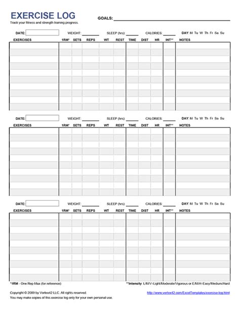 Free Printable Workout Log Sheets Artofit
