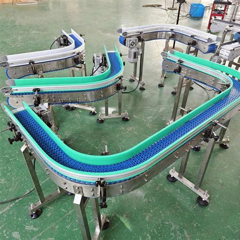Plastic Modular Mesh Chain Conveyors Food Beverage Chemical Production