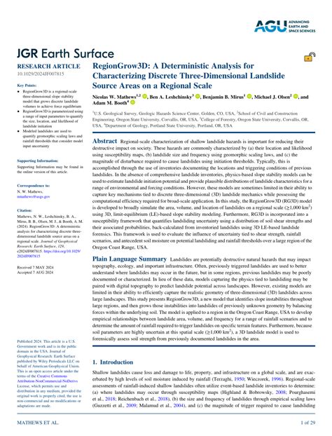 Pdf Regiongrow3d A Deterministic Analysis For Characterizing