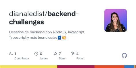 github dianaledist backend challenges desafíos de backend con nodejs javascript typescript
