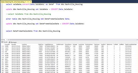 Datacleaning Sql Dataanalysis Datawrangling Nashvillehousing Datascience Linkedinlearning