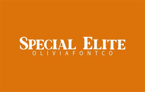 Special Elite Font By Oliviafontco · Creative Fabrica