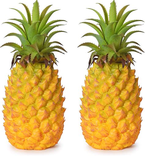 Yarrkc 12 Large Artificial Pineapple Fruit Ornament Fake