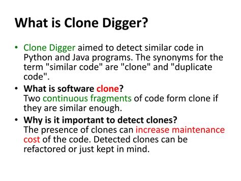 Clonedigger Python Ppt