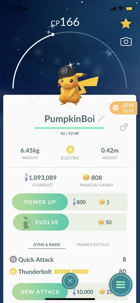 My Fragment Hat Shiny Pikachu Pokemongobrag