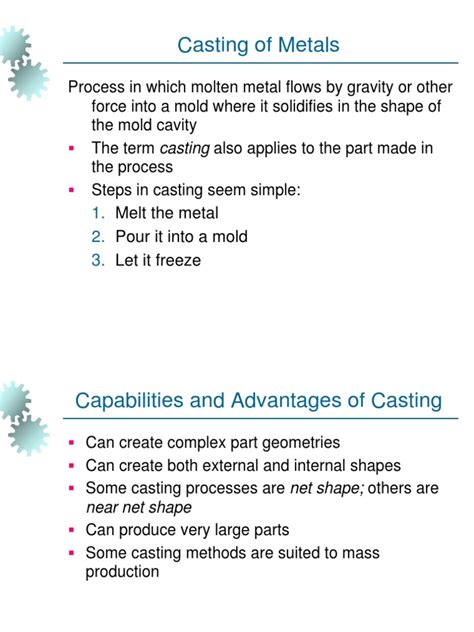 metal casting pdf casting metalworking casting