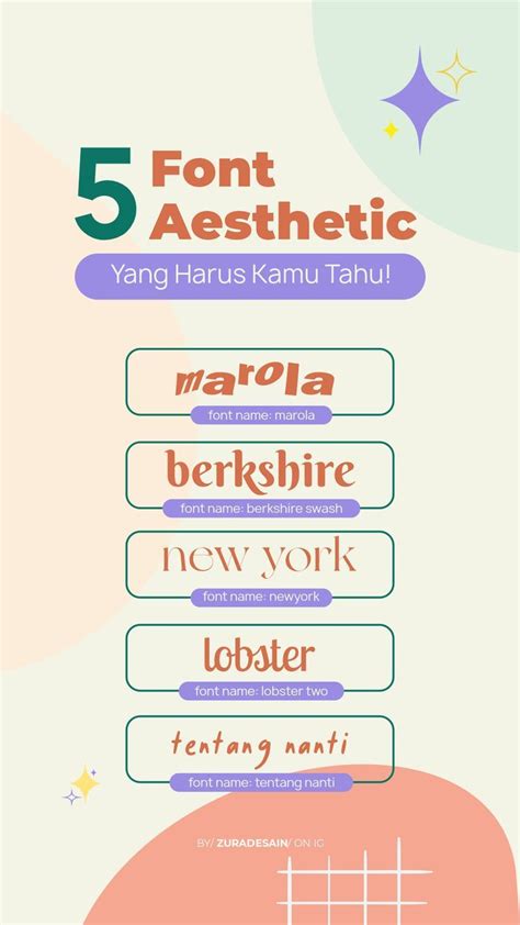 5 Font Aesthetic Desain Pamflet Presentasi Desain