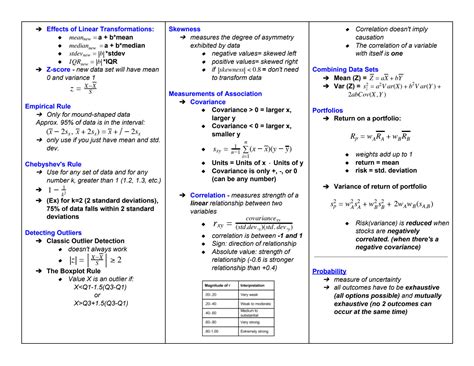 SOLUTION Stat Final Cheat Sheet Studypool