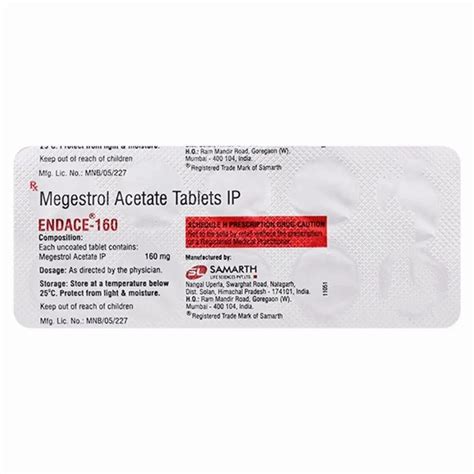 Endace 160mg Tablet 10 Tablets Per Strip At ₹ 1230strip In Nagpur