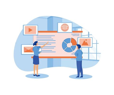 Premium Vector Digital Transformation And Email Campaign Flat Vector