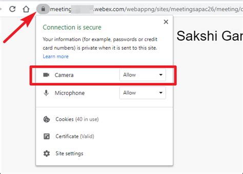 FIX Camera Not Working In Webex