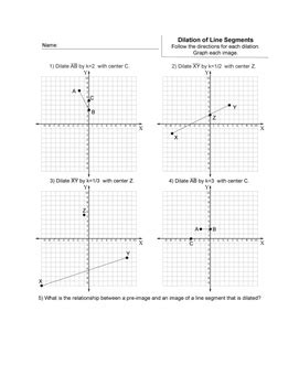 Dilation Of Line Segments By Tiffany King Teachers Pay Teachers