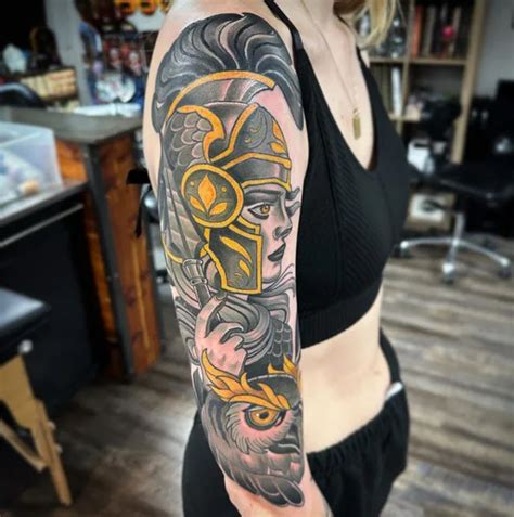 52 Athena Tattoo Ideas To Show Your Inner Warrior