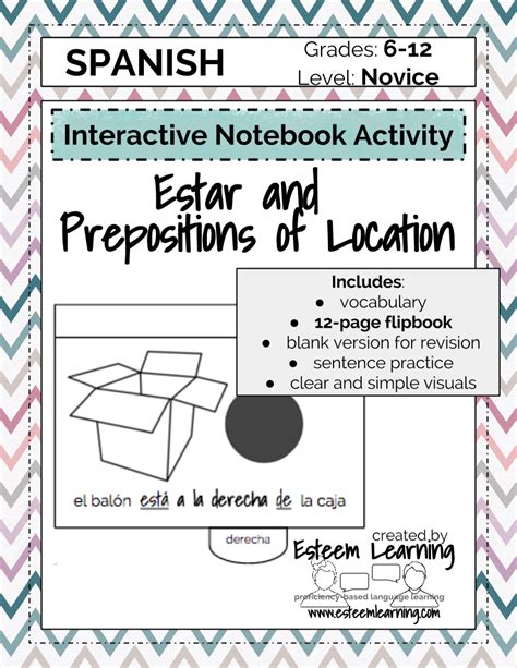 Estar Prepositions Worksheet Preposition Worksheets