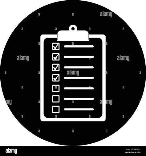 Checklist Icon Rounded Button Style Vector EPS Stock Vector Image Art Alamy