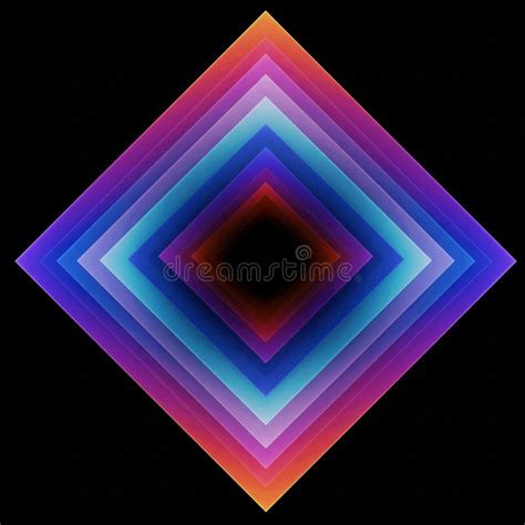 A Geometric Pattern Features Concentric Diamond Shapes With A Gradient Effect Stock