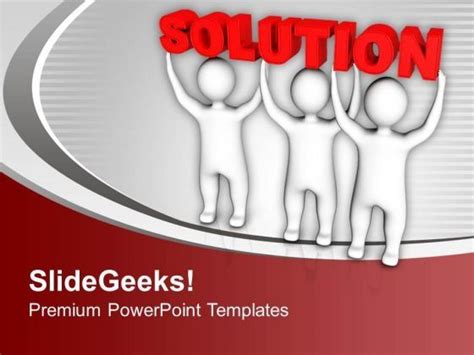 D Men Lift The Words Solution PowerPoint Templates Ppt Backgrounds For Slides