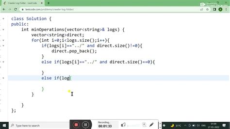 1598 Crawler Log Folder Leetcode Solution In C Data