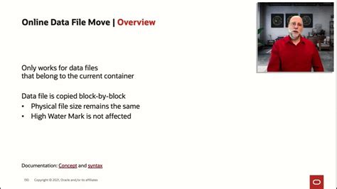 Moving Data Files Online In Oracle Database Youtube