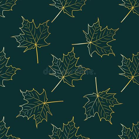 Fall Leaf Seamless Pattern Autumn Foliage Stock Vector Illustration
