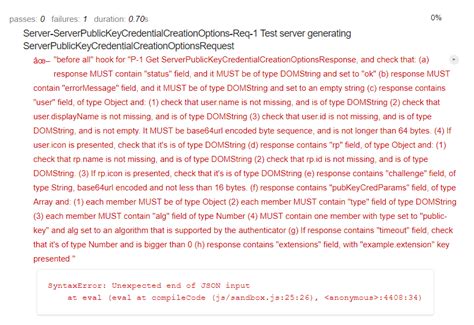 Conformance Tool Server Error · Issue 591 · Fido Allianceconformance Test Tools Resources · Github