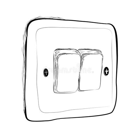 Simple Vector Doodle Hand Draw Sketch On Off Electricity Switch Stock Vector Illustration Of