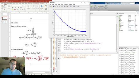 Introduction To Matlab In Arabic 40 Numerical Integration Orifice In Open Vs Closed Tanks