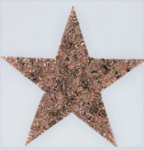 Sequin Patch Large Copper Star Mhy