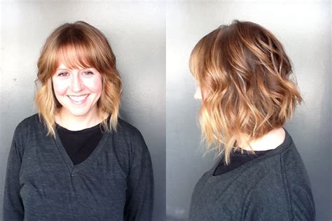 Wavy Inverted Bob With Bangs Bob Hairstyles With Bangs Hair Styles