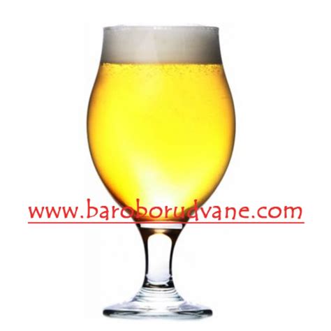 Стъклена чаша за бира на столче подходяща за наливна бира и бира в бутилка