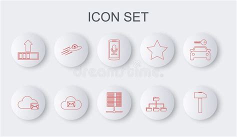 Set Line Hammer Cloud Mail Server Mobile Recording Folder Tree Loading UFO Flying Spaceship