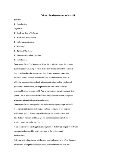 Software Engineering Software Development Approaches Vol1 Software Development Approaches