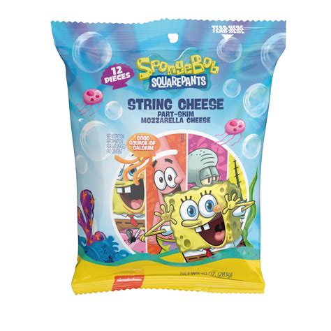 Spongebob Squarepants Part Skim Mozzarella String Cheese 12 Ct Shop