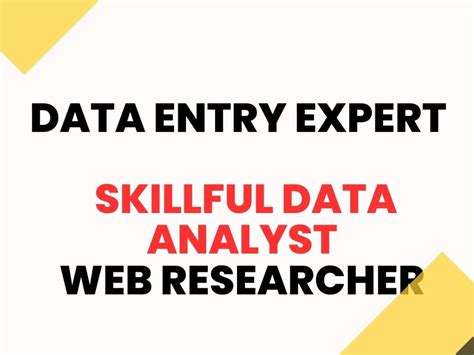 data entry expert skillful data analyst researcher upwork
