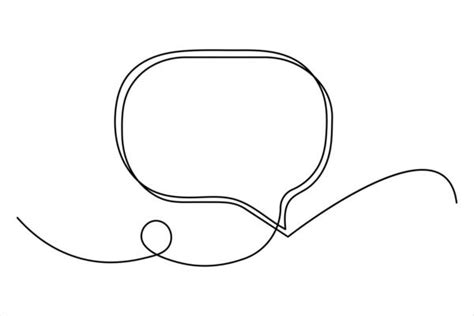 continuous line speech bubble vector art icons and graphics for free