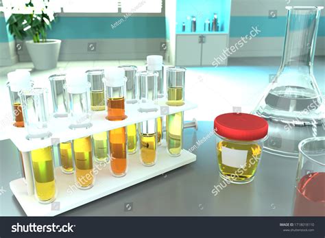 Urine Sample Test Ascorbic Acid Vitamin Stock Illustration 1718018110