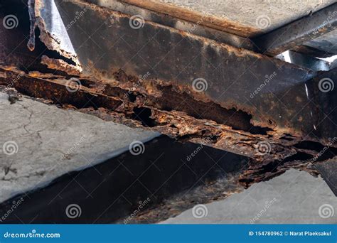Rust On Steel Structural Columns Stock Photo Image Of Dirty Design