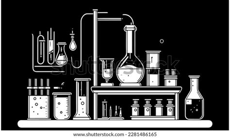 Lab Vector Black Line Illustration Isolated Stock Vector Royalty Free 2281486165 Shutterstock