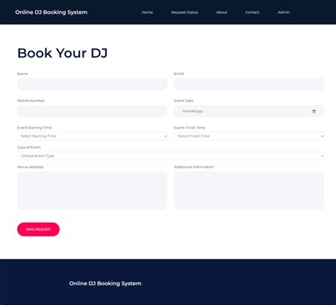 Online Dj Booking System Using Python Django Python Django Projects