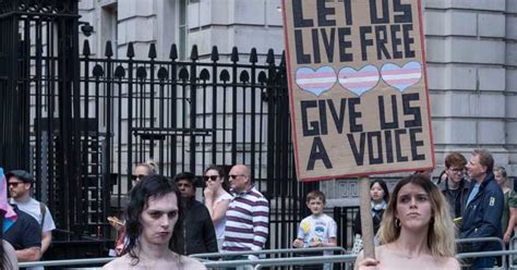 Topless Trans Folks Protest Outside Downing Street In Symbolic Act
