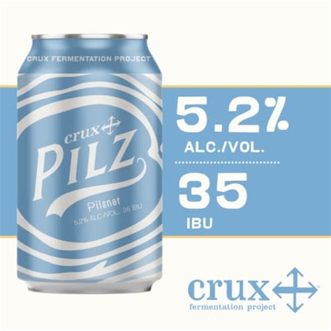 Crux Fermentation Project Crux Pilz Pilsner Craft Beer 6 Cans 12 Fl