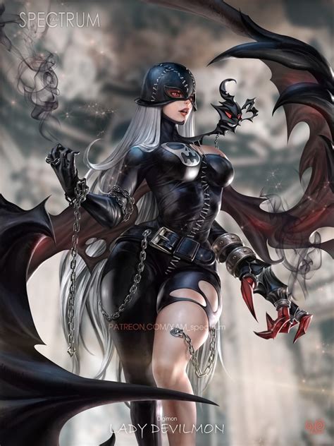 Ladydevimon Digimon Drawn By Yam Spectrum Danbooru