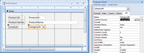 ms access 2007 control source for combo box