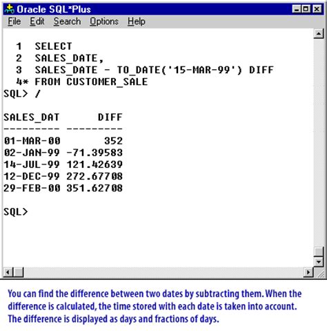 Date Formats And Arithmeti Oracle