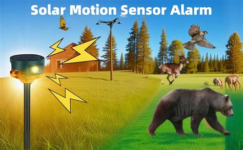 Lancoon Solar Motion Sensor Alarm Outdoor 360°motion