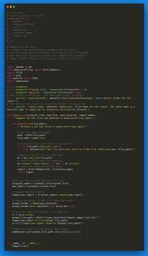 A Command Line Tool To Compare 2 Different Csv Files Marquinsmith
