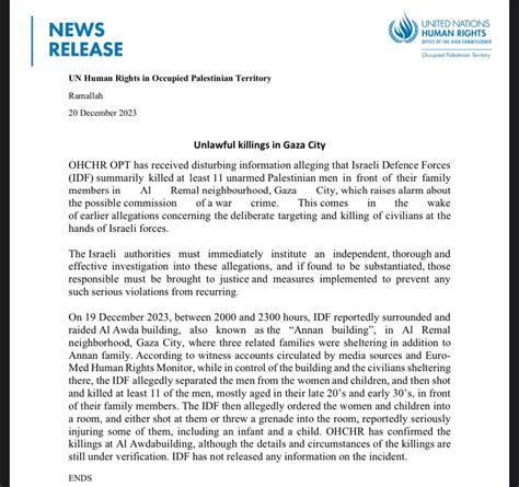 un calls for investigation into the execution of civilians by the idf