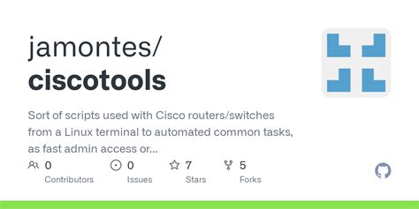 github jamontes ciscotools sort of scripts used with cisco routers