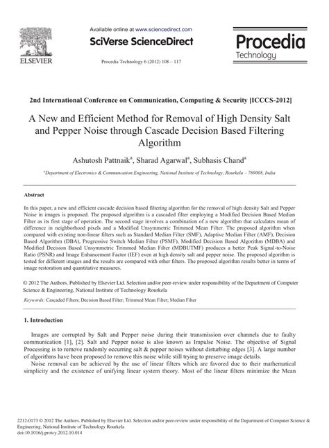 Pdf A New And Efficient Method For Removal Of High Density Salt And